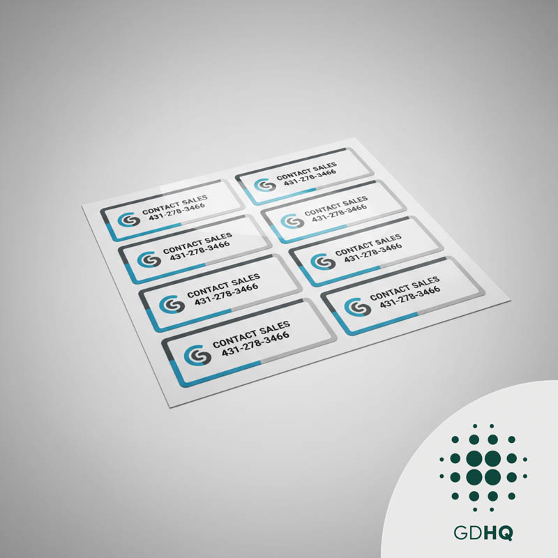 Premium Business Card Stickers – Stickers & Labels | GDHQ